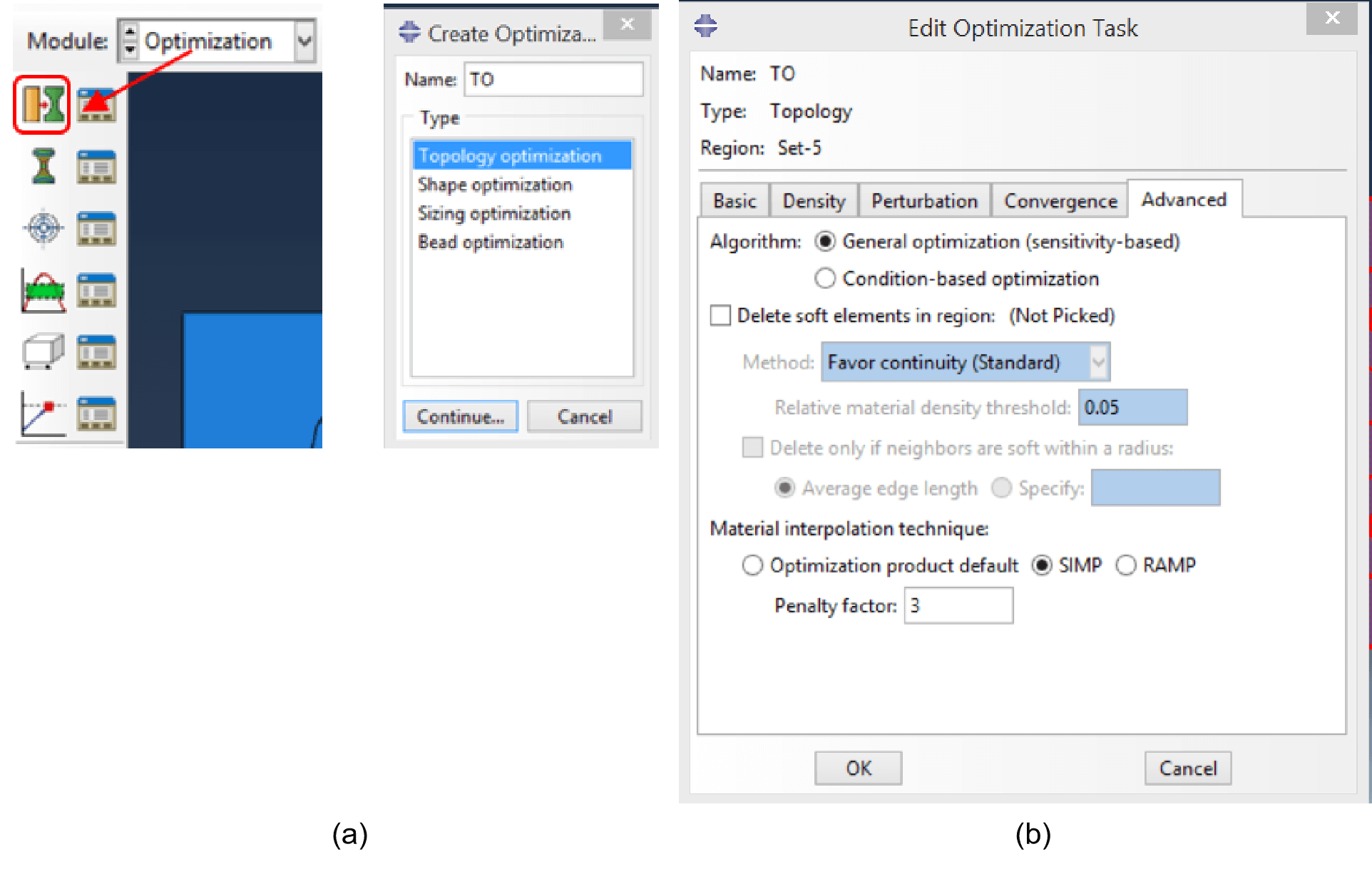 Finite element modelling with ABAQUS and TOSCA for topology ...