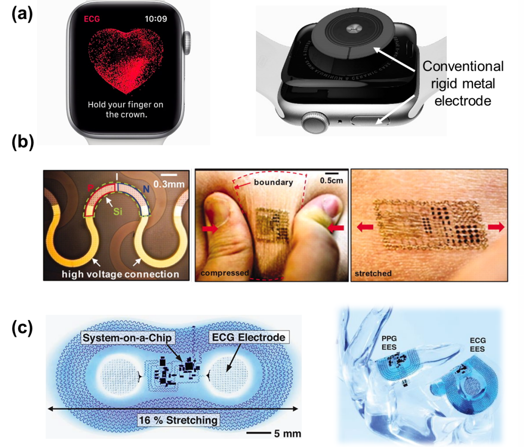 Progress in the flexible and stretchable epidermal electrodes for ...