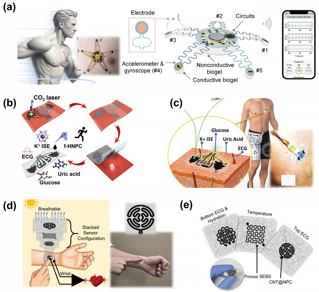 Progress in the flexible and stretchable epidermal electrodes for ...